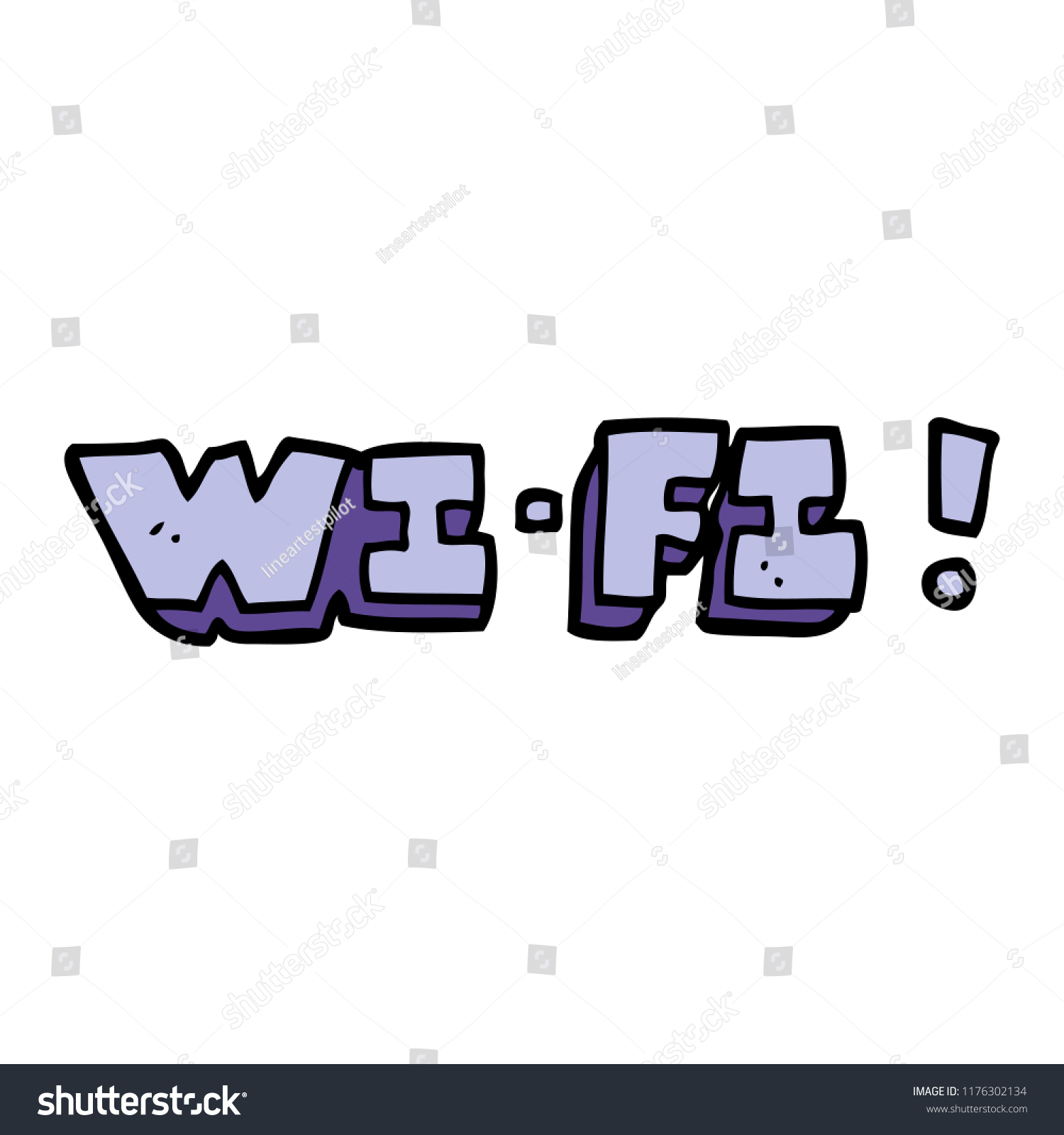 Cartoon Doodle Wi Fi Stock Vector (Royalty Free) 1176302134 | Shutterstock