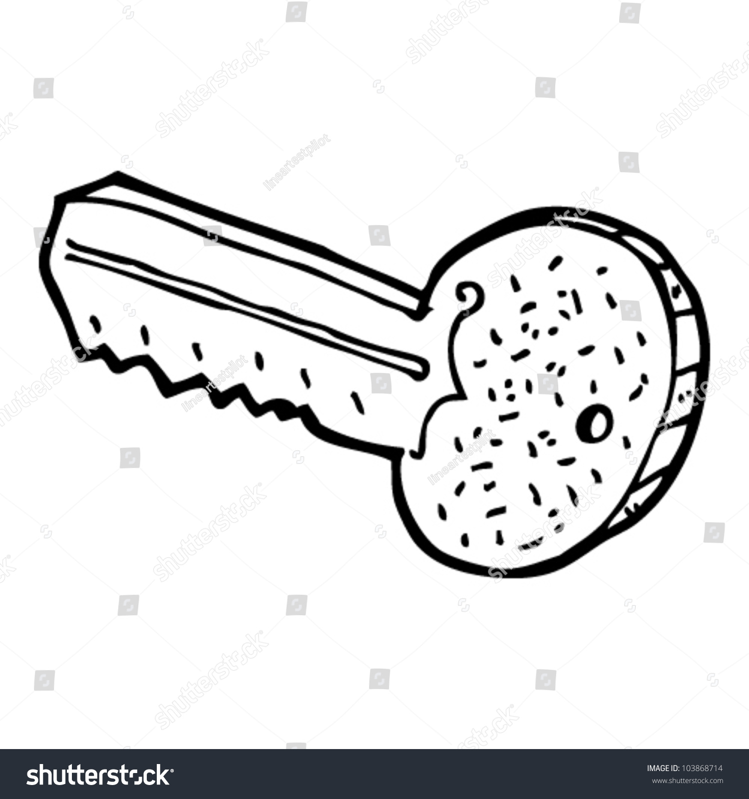 Cartoon Door Key Stock Vector Illustration 103868714 : Shutterstock