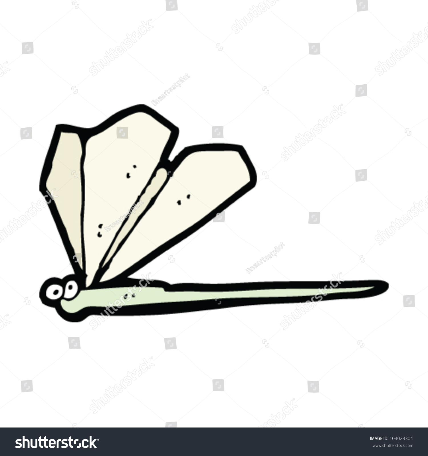 Cartoon Dragon Fly Stock Vector (Royalty Free) 104023304