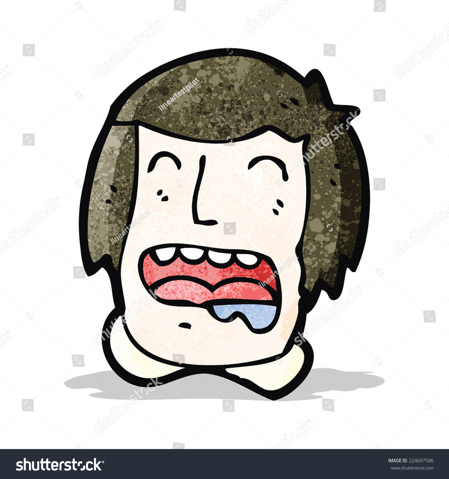 Cartoon Drooling Man Stock Vector (Royalty Free) 224697586 | Shutterstock