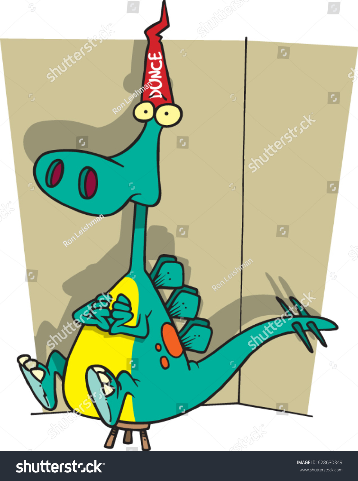 Cartoon Dumb Dinosaur: vetor stock (livre de direitos) 628630349 | Shutterstock