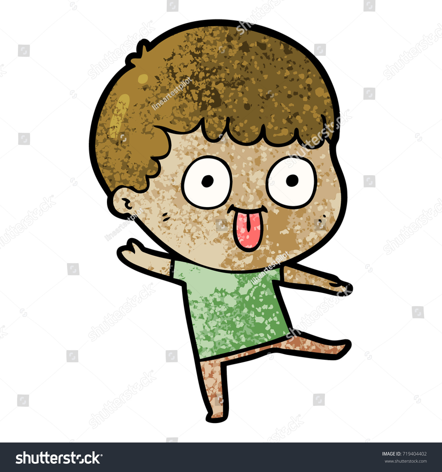 Cartoon Dumb Kid Stock Vector (Royalty Free) 719404402 | Shutterstock