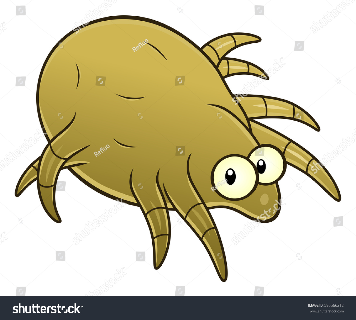 Vektor Stok Cartoon Dust Mite (Tanpa Royalti) 595566212 | Shutterstock
