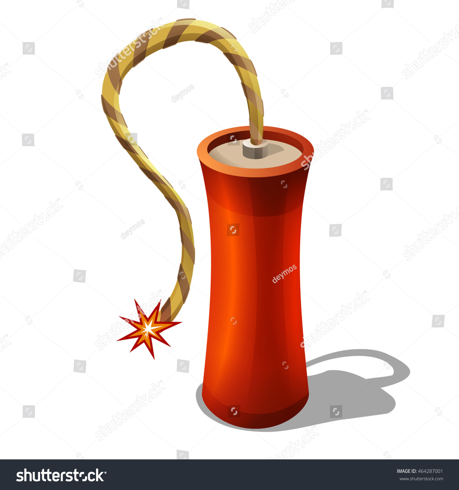 Cartoon Dynamite Explode Burning Wick Games Stock Vector (Royalty Free ...