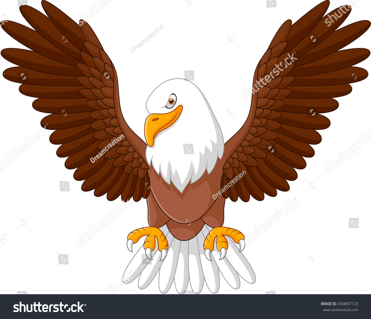 Cartoon Eagle Fly Stock Vector (Royalty Free) 430807123