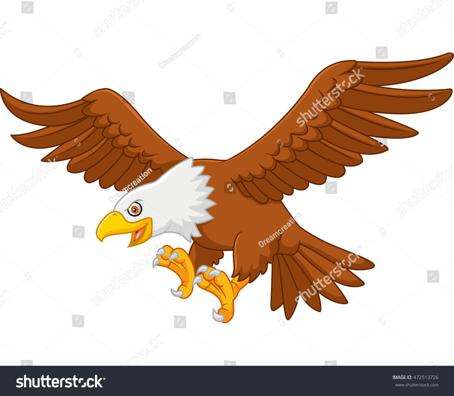 Cartoon Flying Eagle