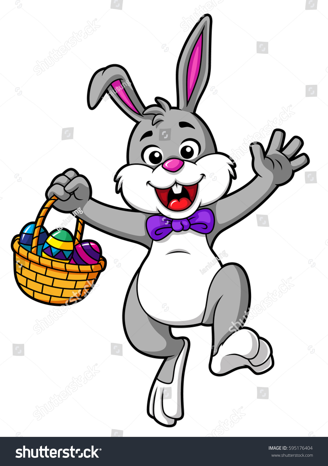Cartoon Easter Bunny Stock Vector (Royalty Free) 595176404 | Shutterstock