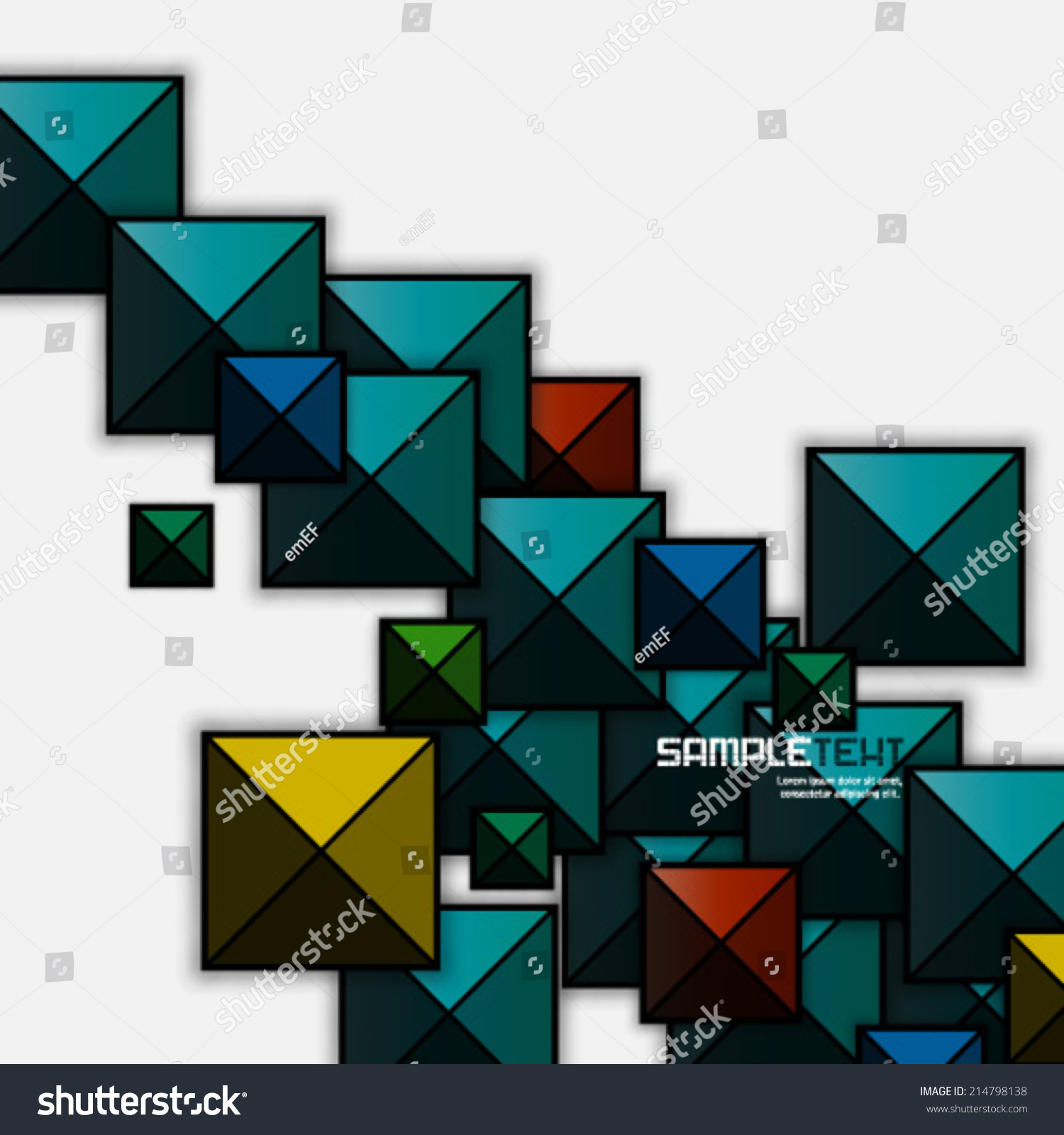 Cartoon Effect Digital Squares Background Stock Vector (Royalty Free ...