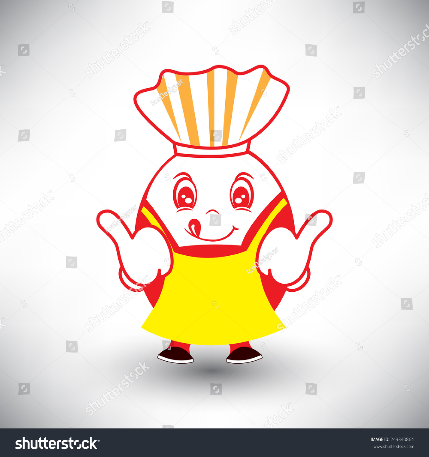Cartoon Egg Chef Vector Stock Vector (Royalty Free) 249340864