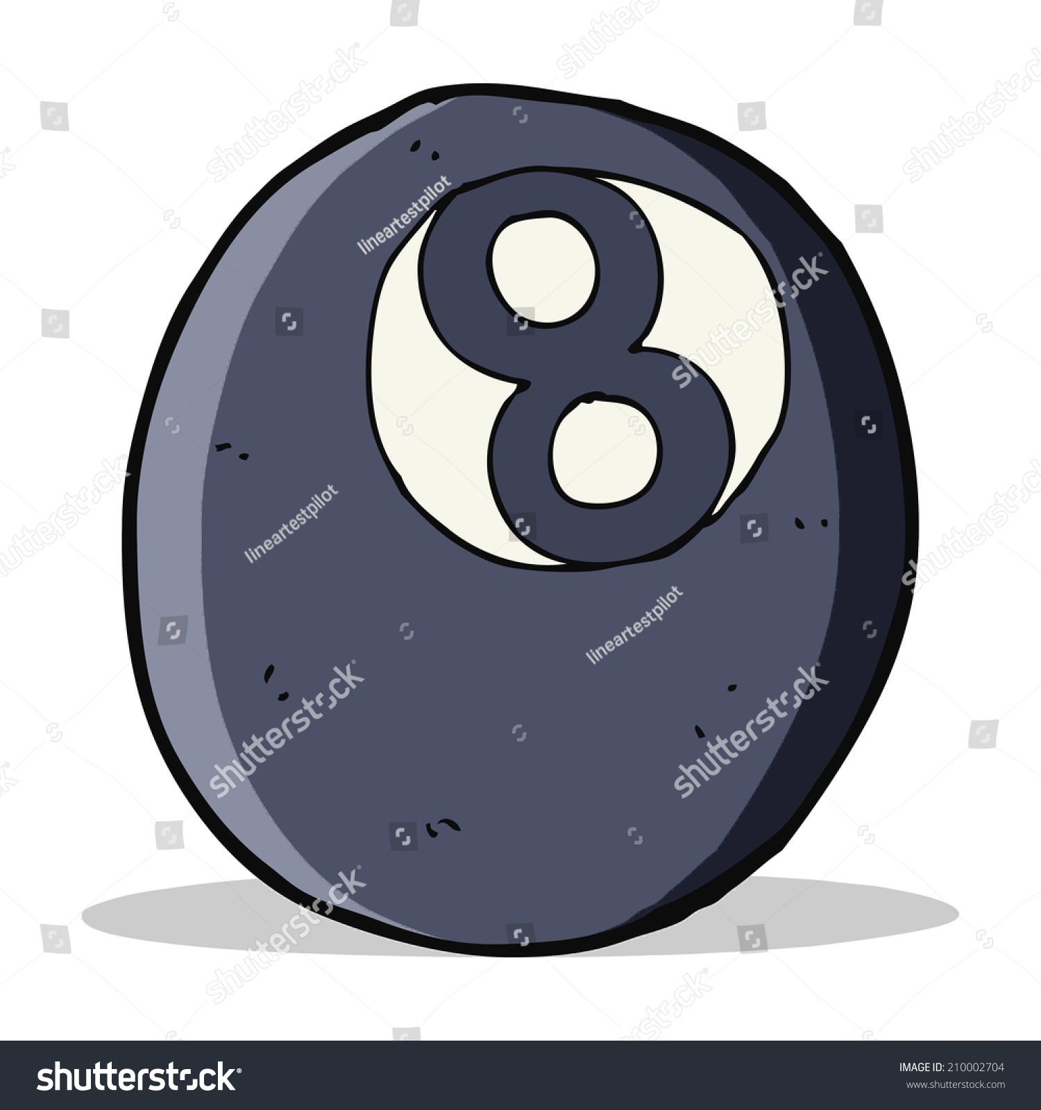Cartoon Eight Ball Stock Vector (Royalty Free) 210002704 | Shutterstock