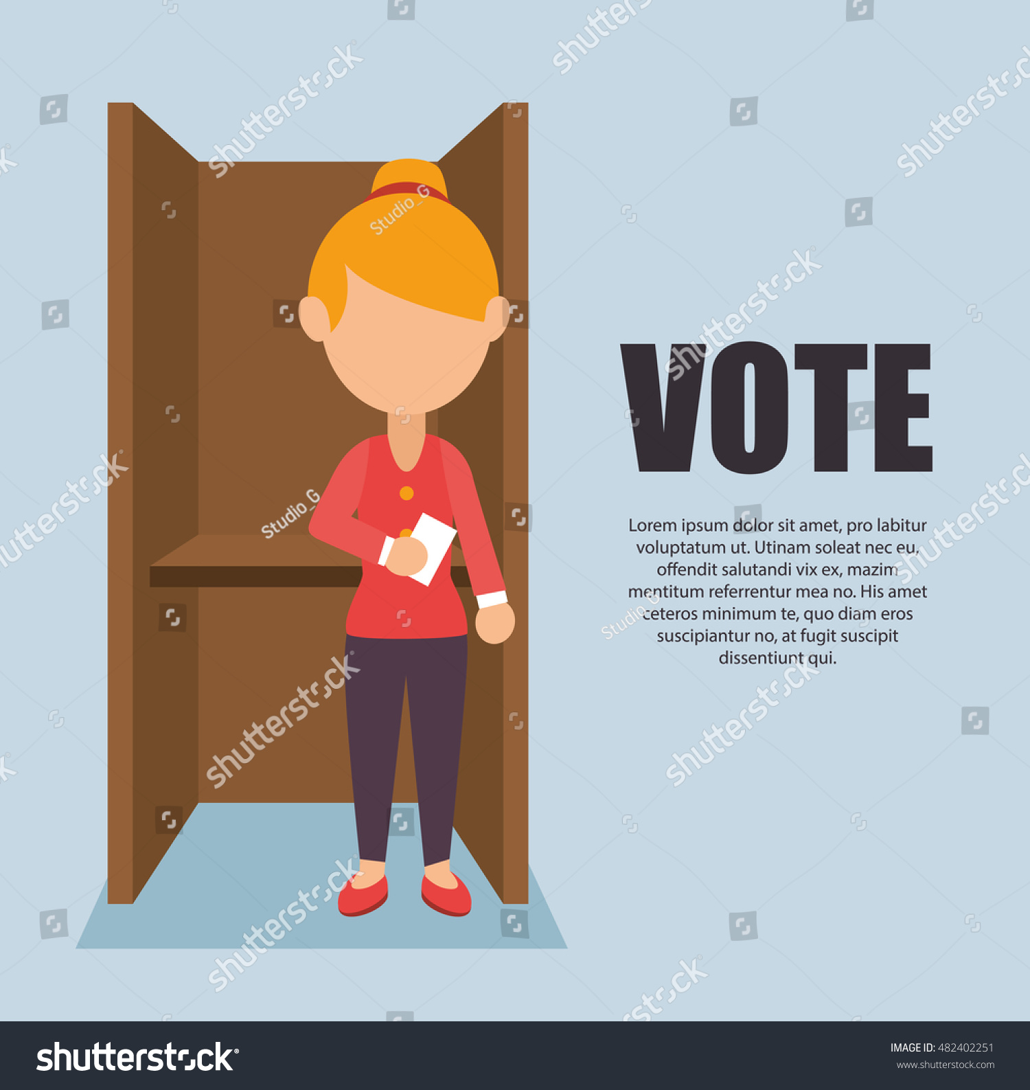 Cartoon Elections Vote Design Stock Vector (Royalty Free) 482402251