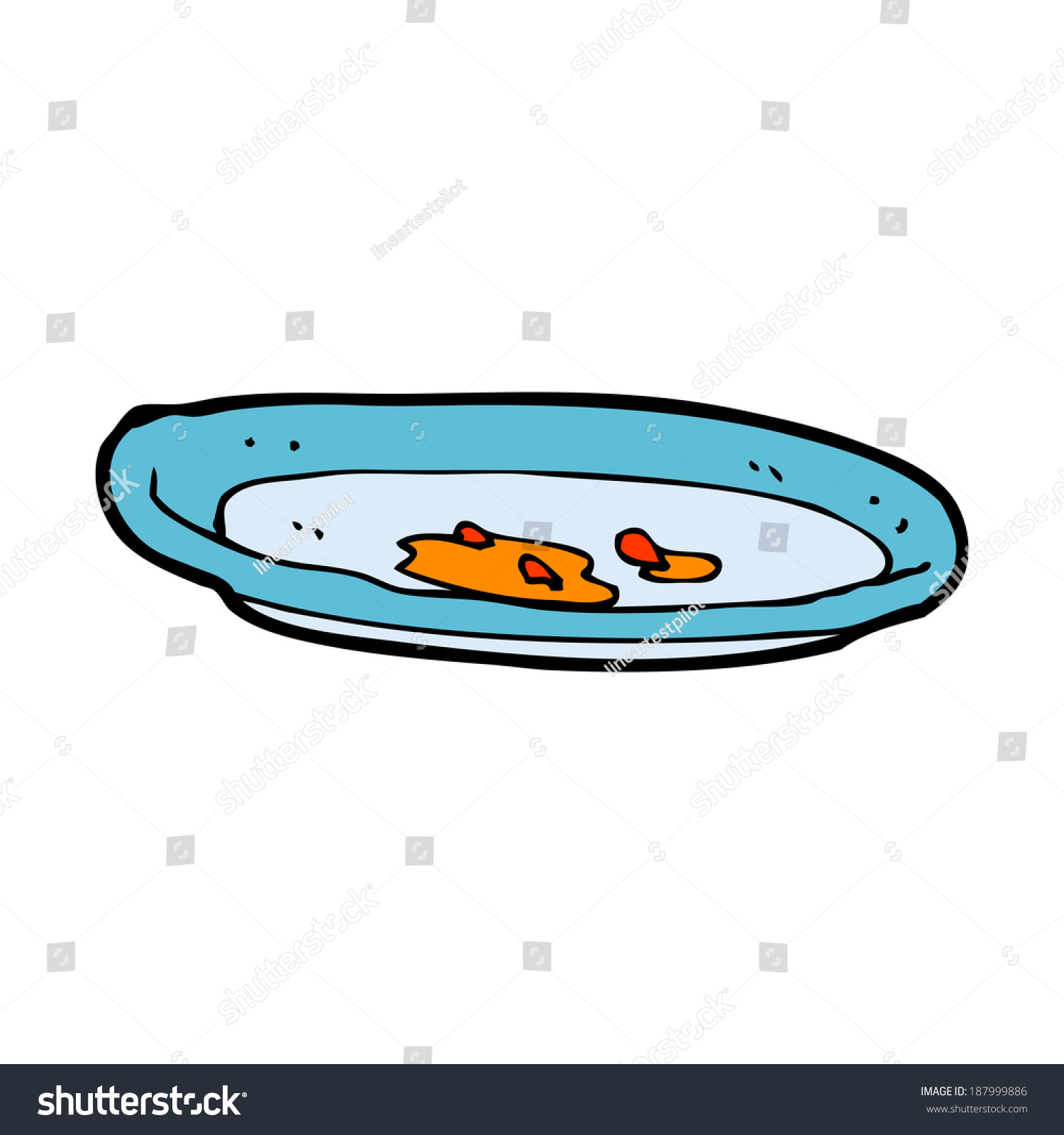 Cartoon Empty Plate Stock Vector (Royalty Free) 187999886