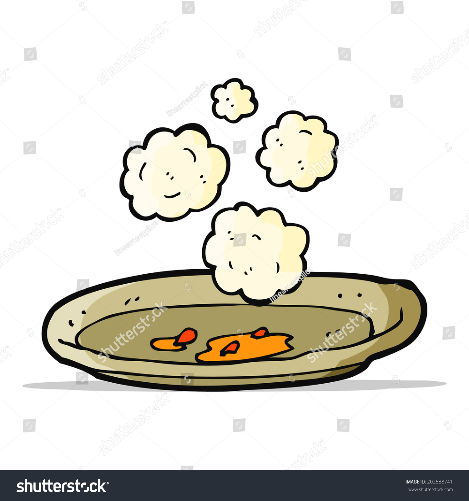 Cartoon Empty Plate Stock Vector (Royalty Free) 202588741