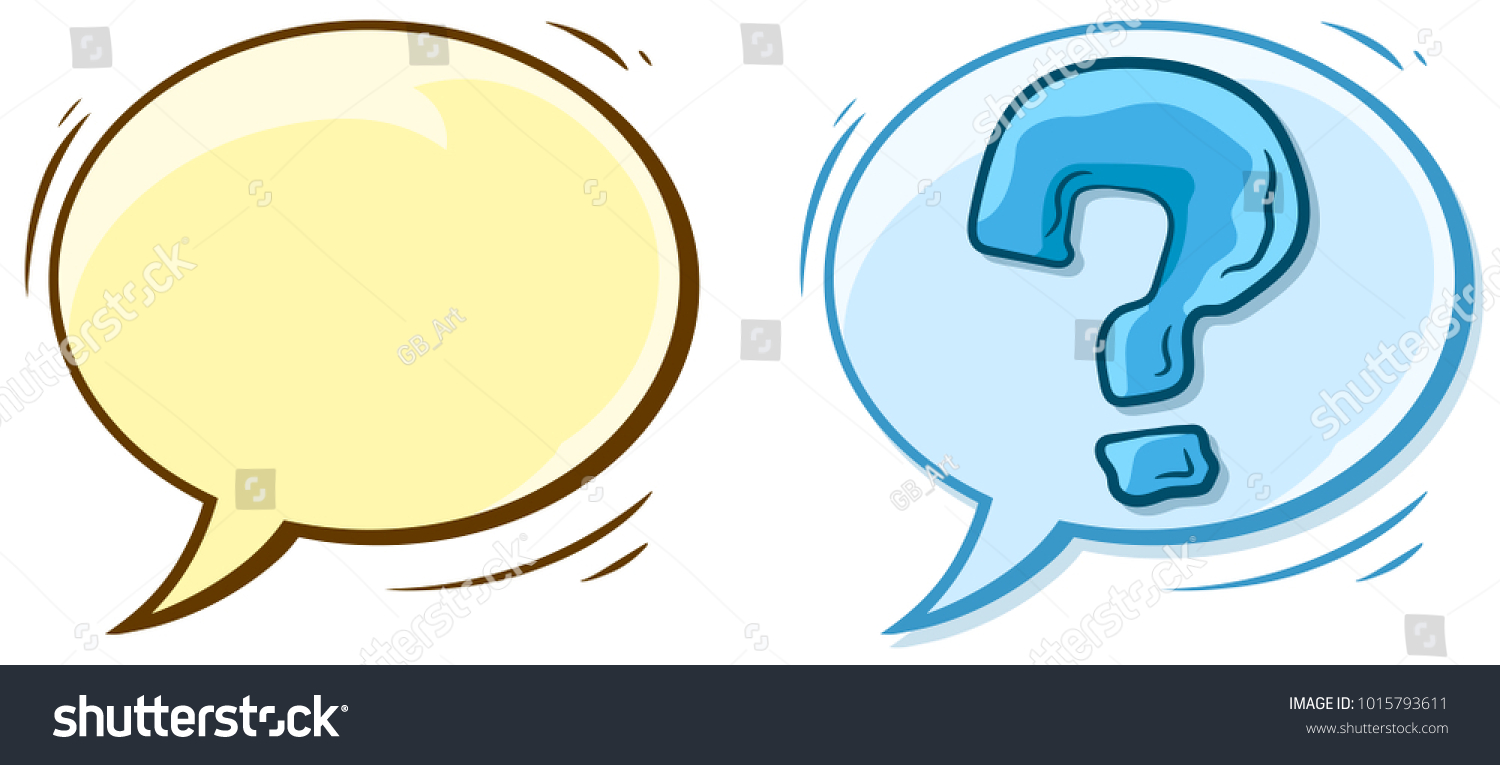 Cartoon Empty Speech Bubble Bubble Question Stock Vector (Royalty Free ...
