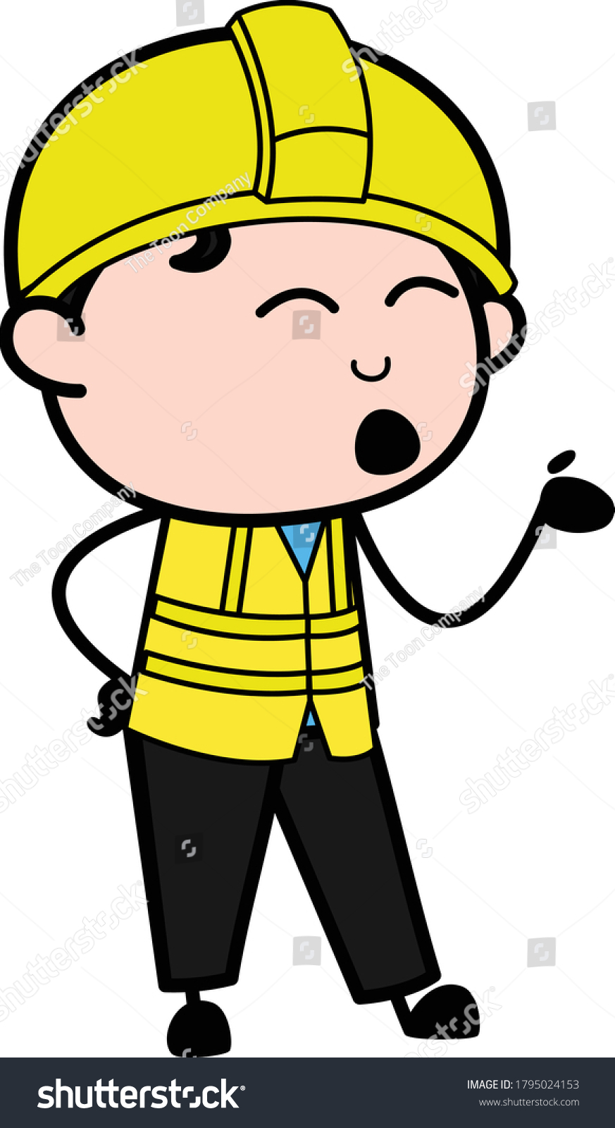 Cartoon Engineer Speaking Vector Character Design: เวกเตอร์สต็อก (ปลอด ...