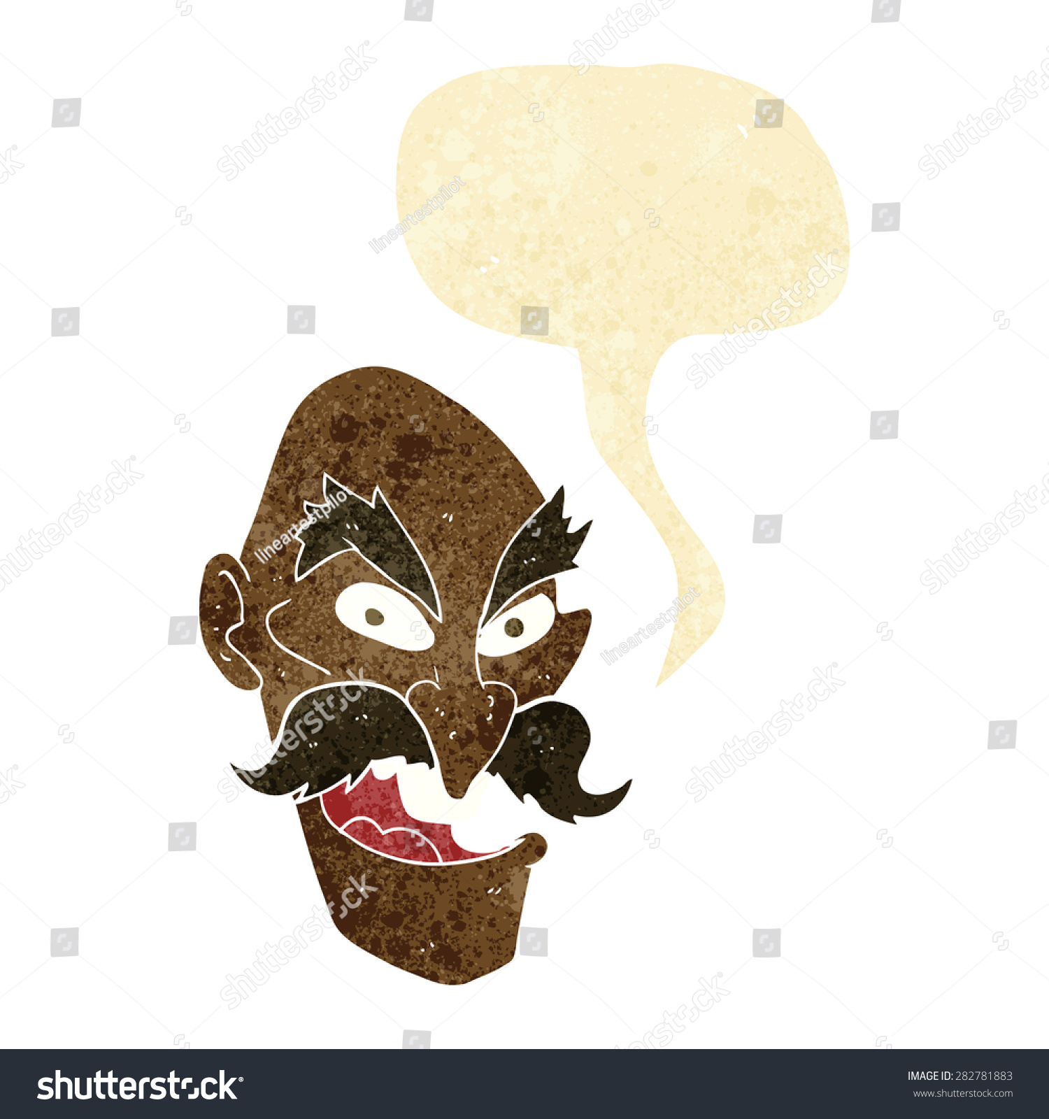 Cartoon Evil Looking Man: เวกเตอร์สต็อก (ปลอดค่าลิขสิทธิ์) 282781883 ...