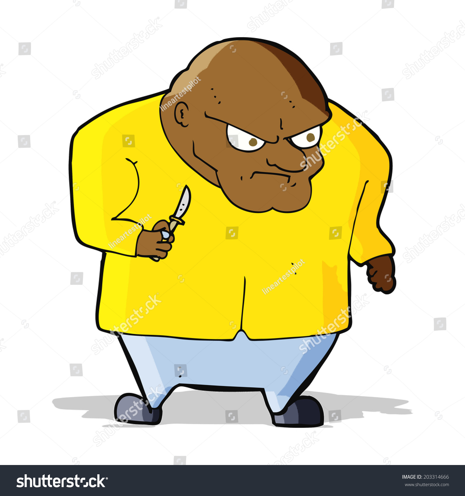 Cartoon Evil Man Stock Vector (Royalty Free) 203314666 | Shutterstock