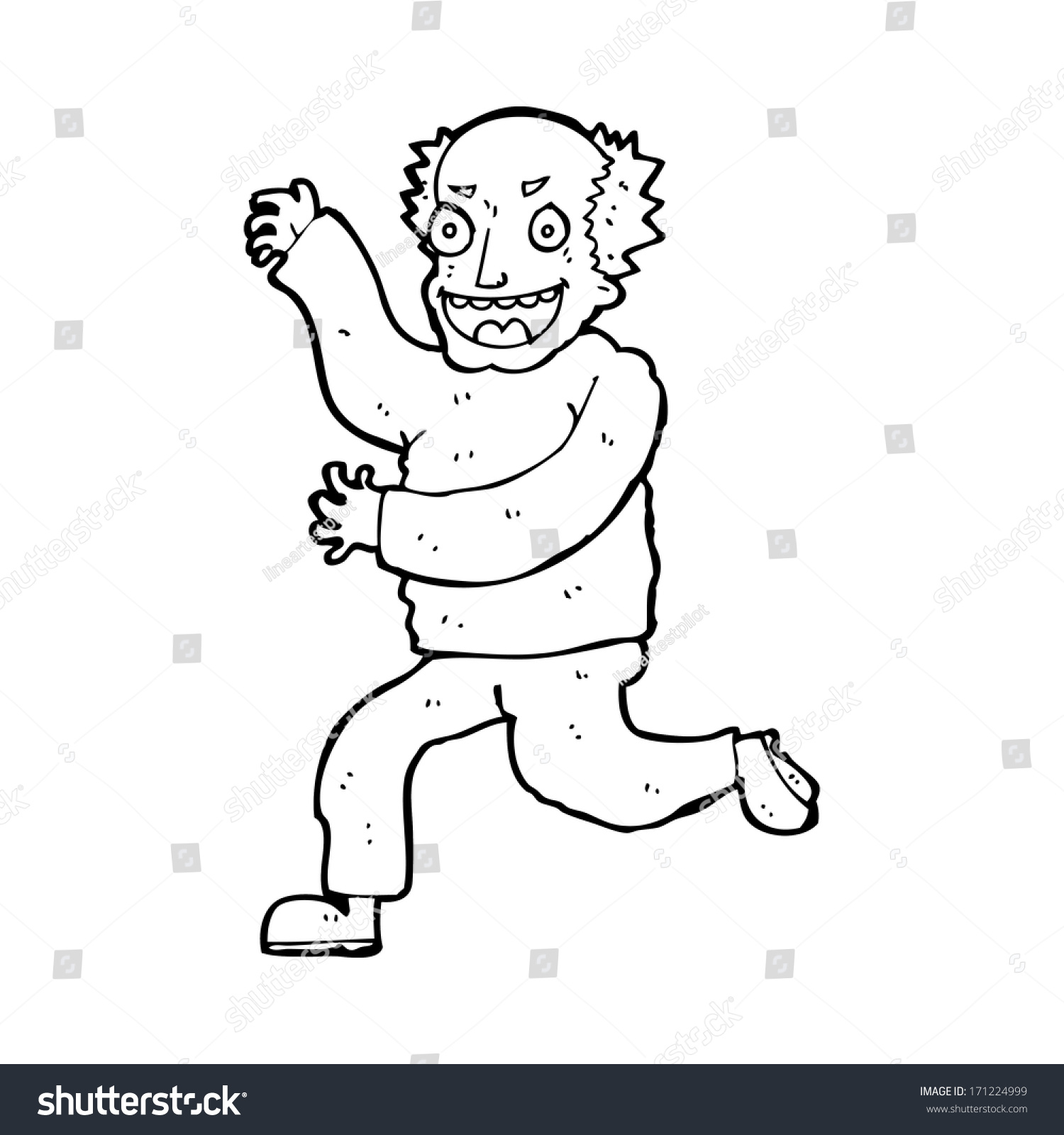Cartoon Evil Old Man Stock Vector (Royalty Free) 171224999 | Shutterstock