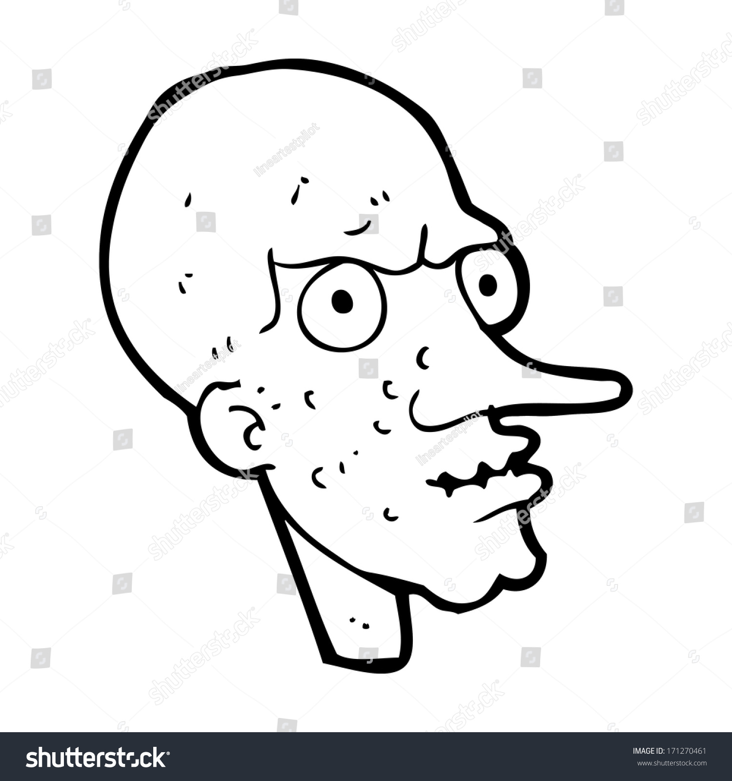 Cartoon Evil Old Man Stock Vector (Royalty Free) 171270461 | Shutterstock