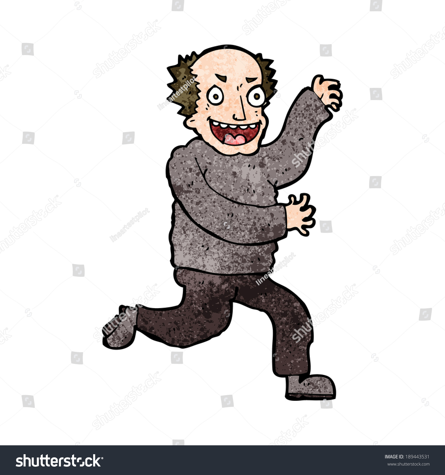 Cartoon Evil Old Man Stock Vector (Royalty Free) 189443531