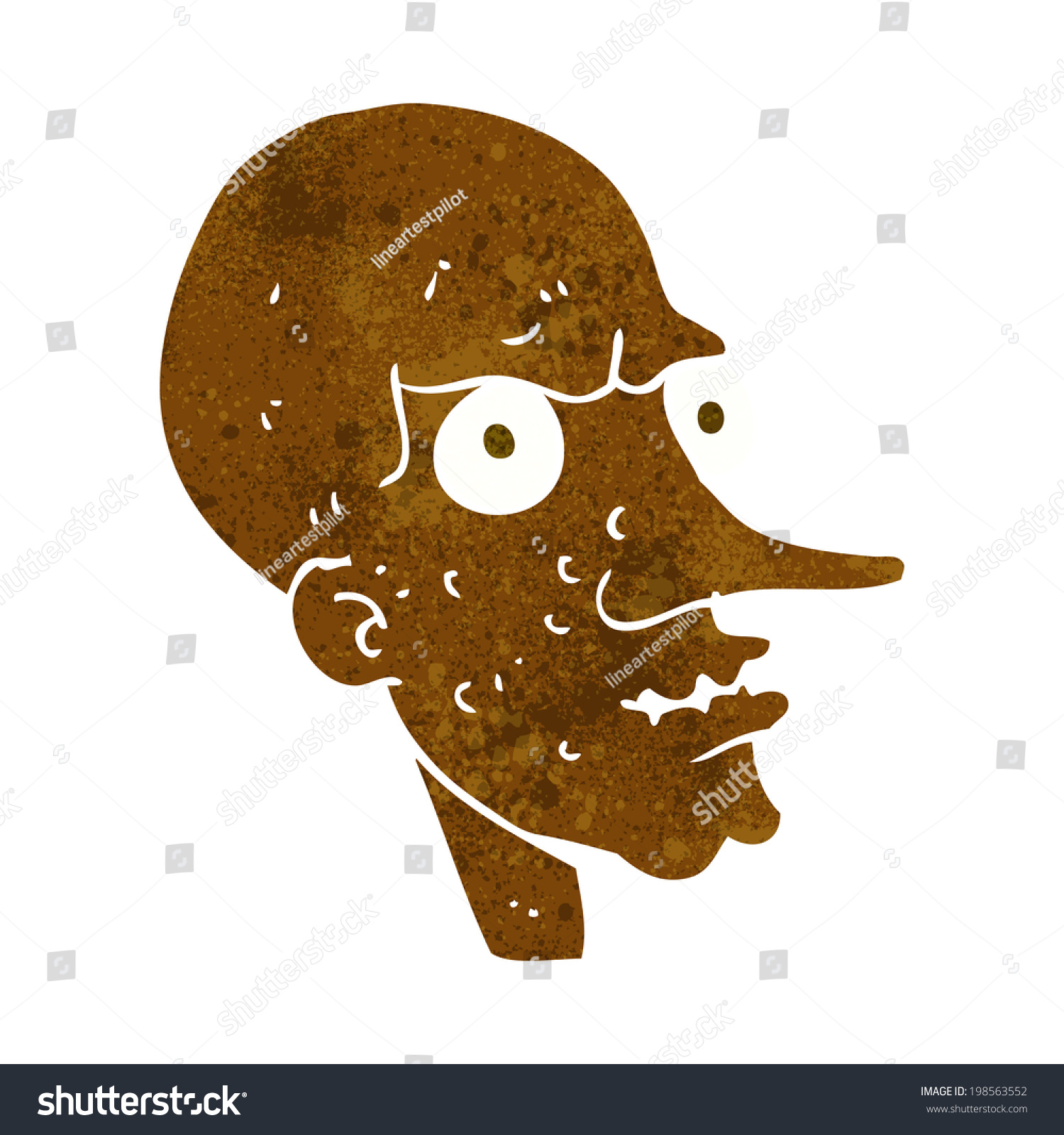 Cartoon Evil Old Man Stock Vector (Royalty Free) 198563552 | Shutterstock