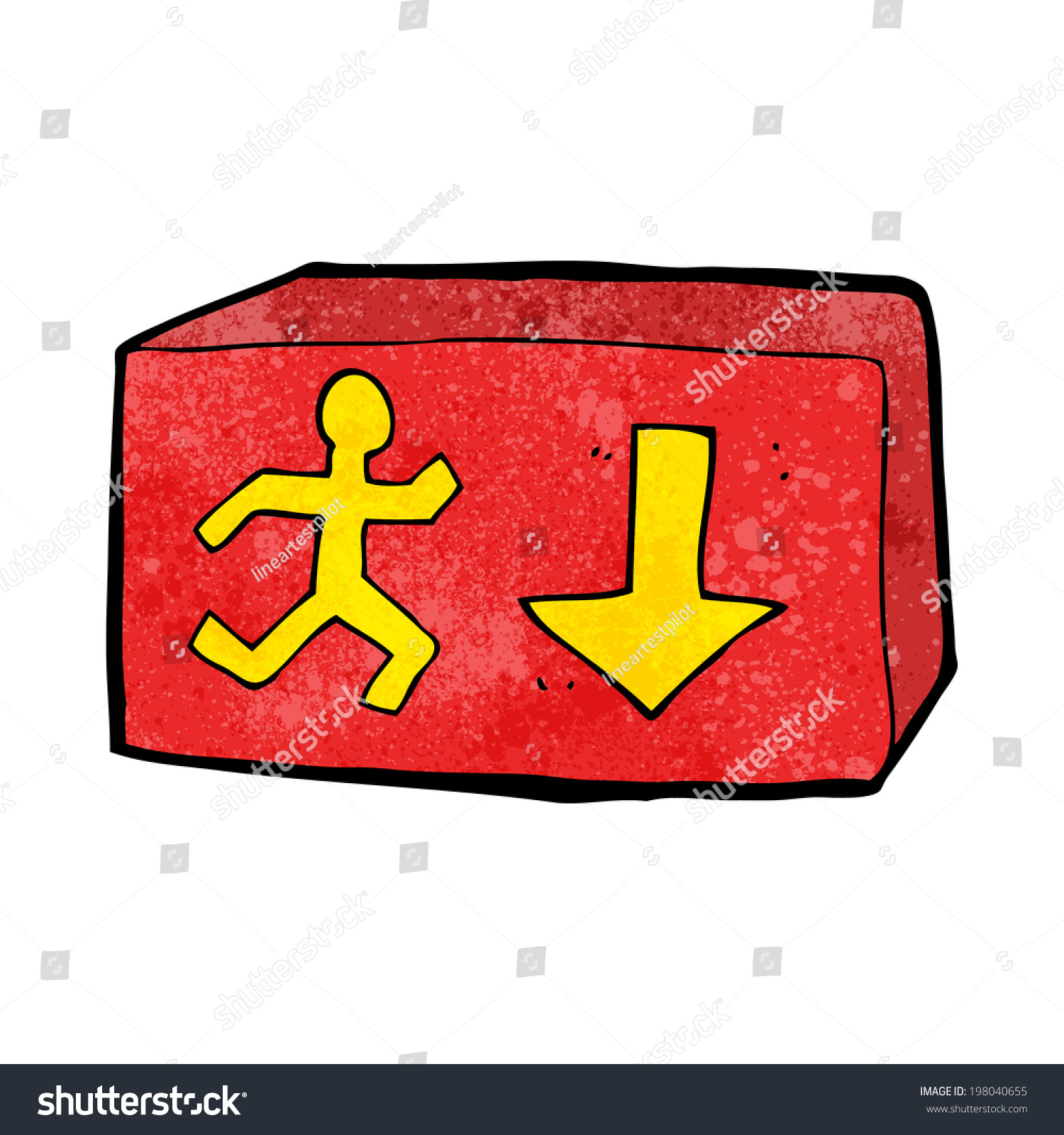 signo de salida de dibujos animados: vector de stock (libre de regalías ...