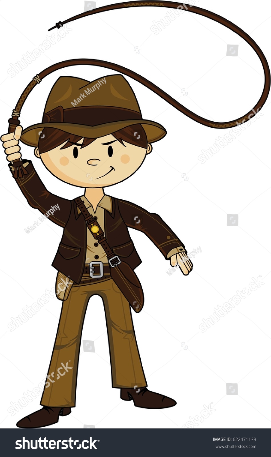 Cartoon Explorer Whip Stock Vector (Royalty Free) 622471133 | Shutterstock