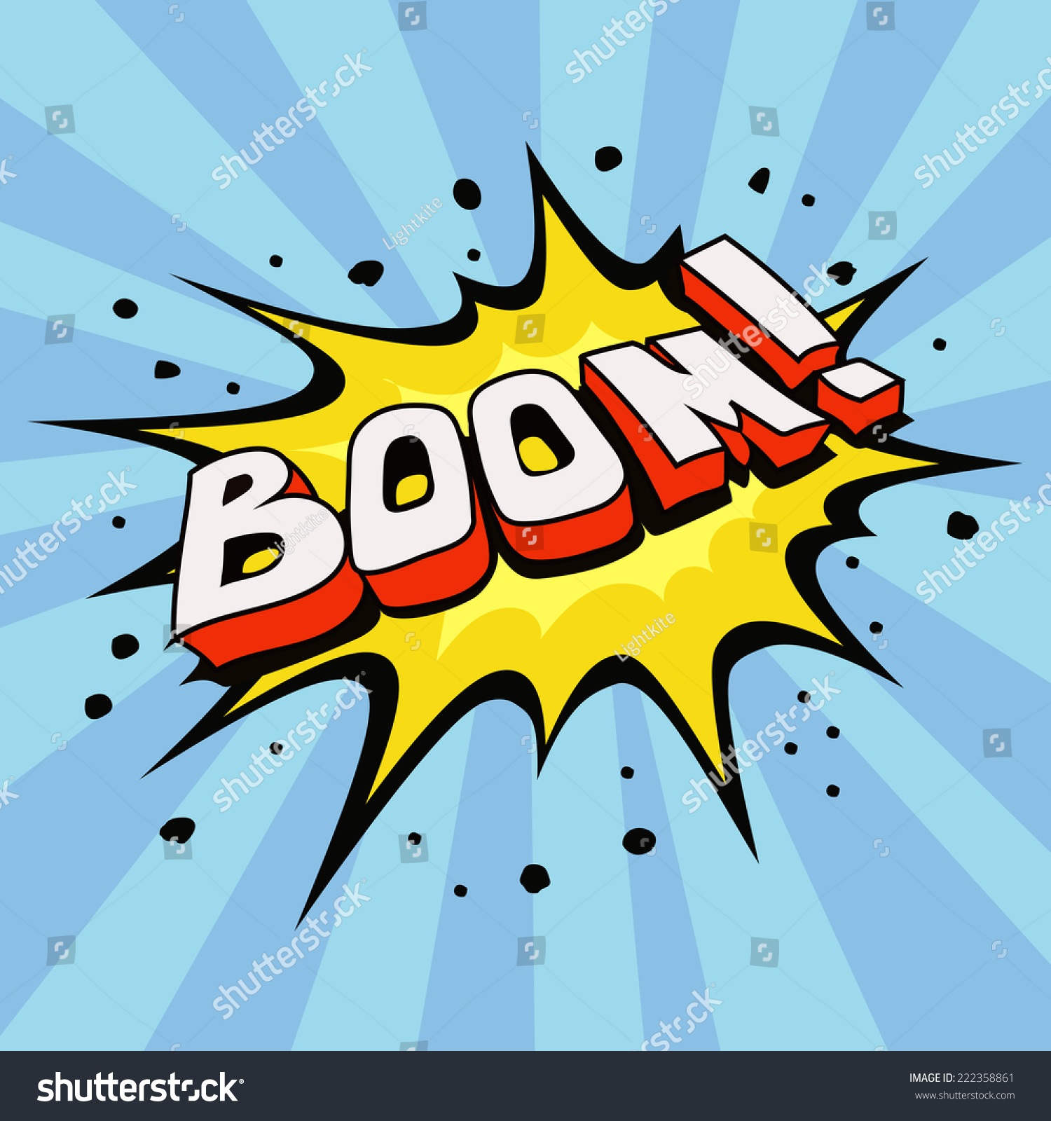 Cartoon Explosion Boom Stock Vector (Royalty Free) 222358861