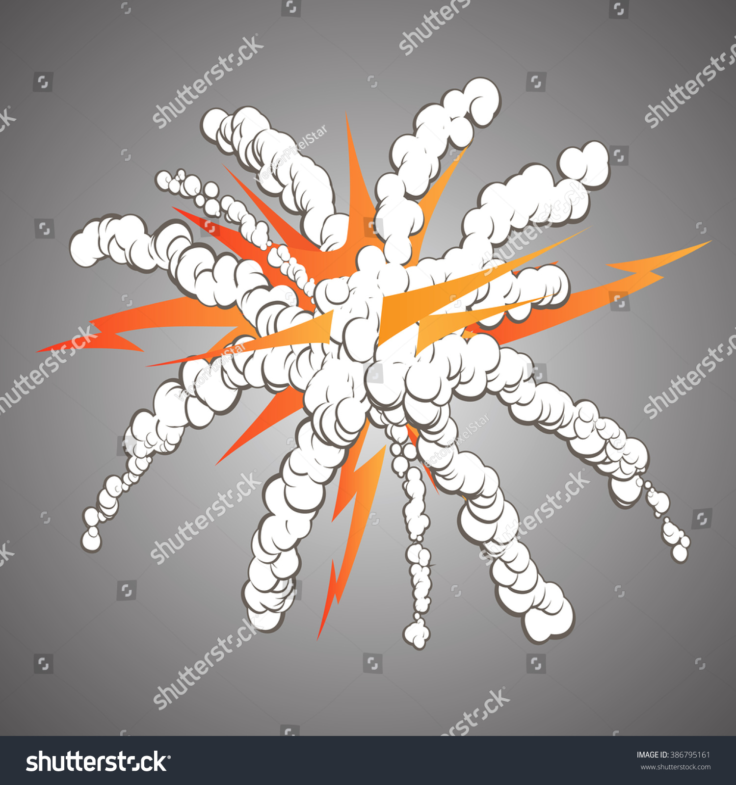 Cartoon Explosion Boom Isolated Vector Illustration Stock Vector ...