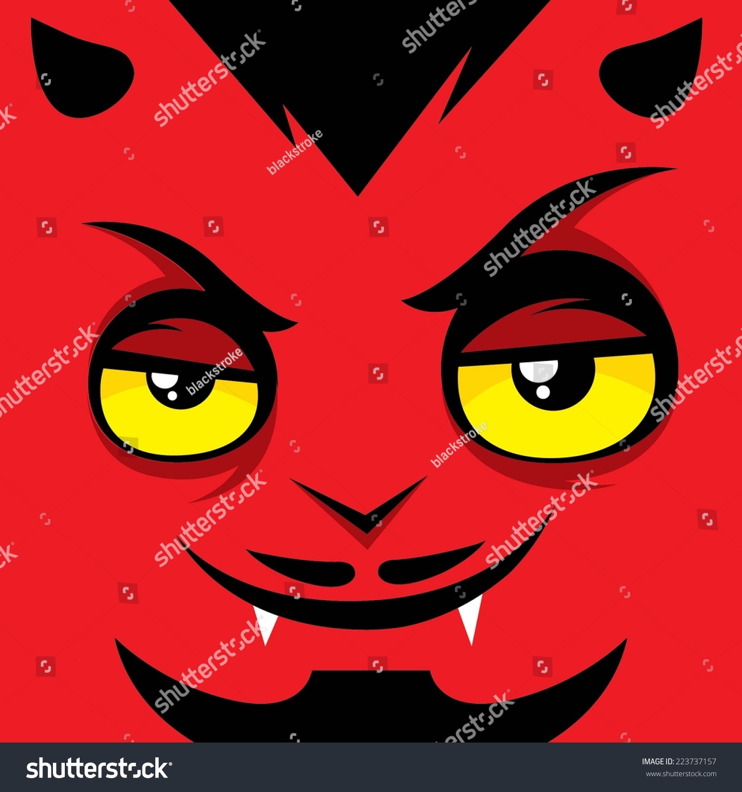 Cartoon Expression Satan Stock Vector (Royalty Free) 223737157 ...