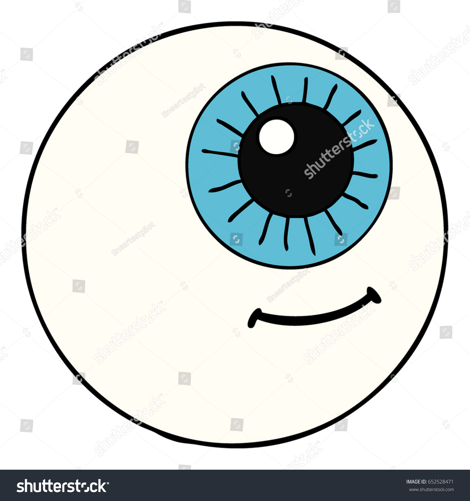 Cartoon Eyeball Stock Vector (Royalty Free) 652528471