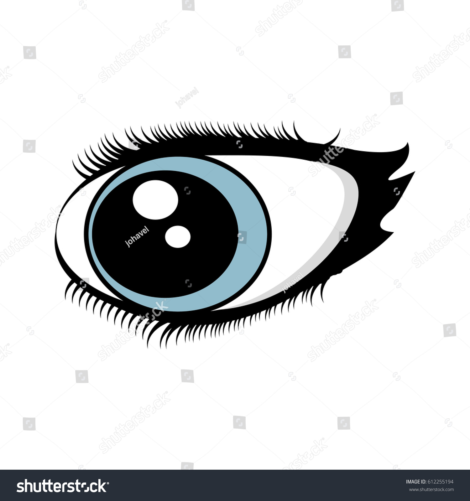 Cartoon Eyes Comic Expression Stock Vector (Royalty Free) 612255194