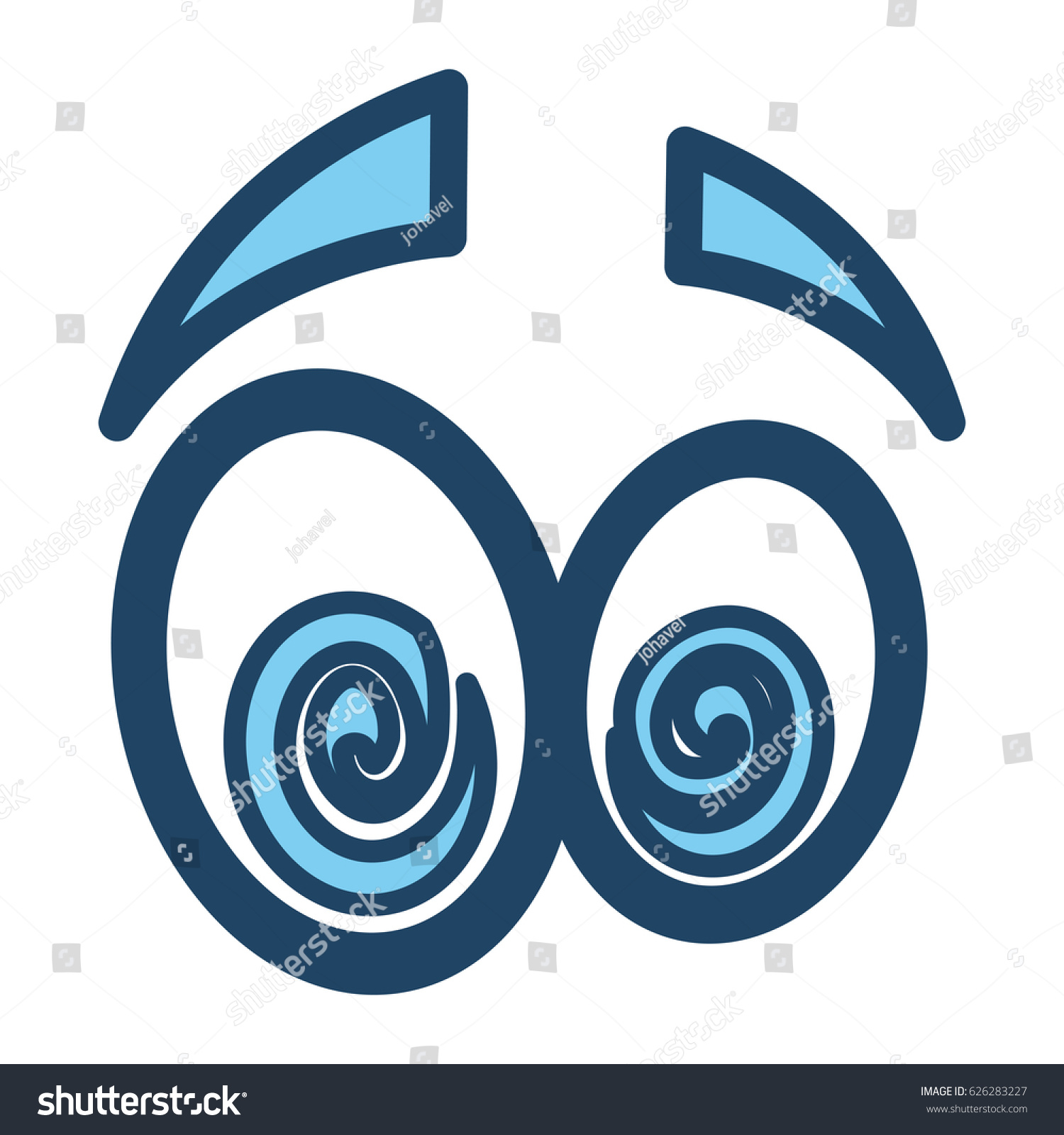 Cartoon Eyes Expression Stock Vector (Royalty Free) 626283227 ...