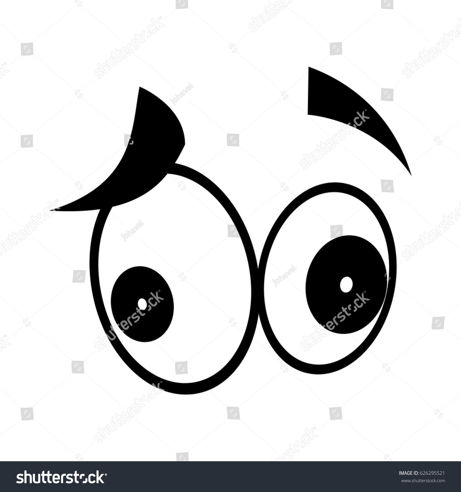 Cartoon Eyes Expression Stock Vector (Royalty Free) 626295521 ...
