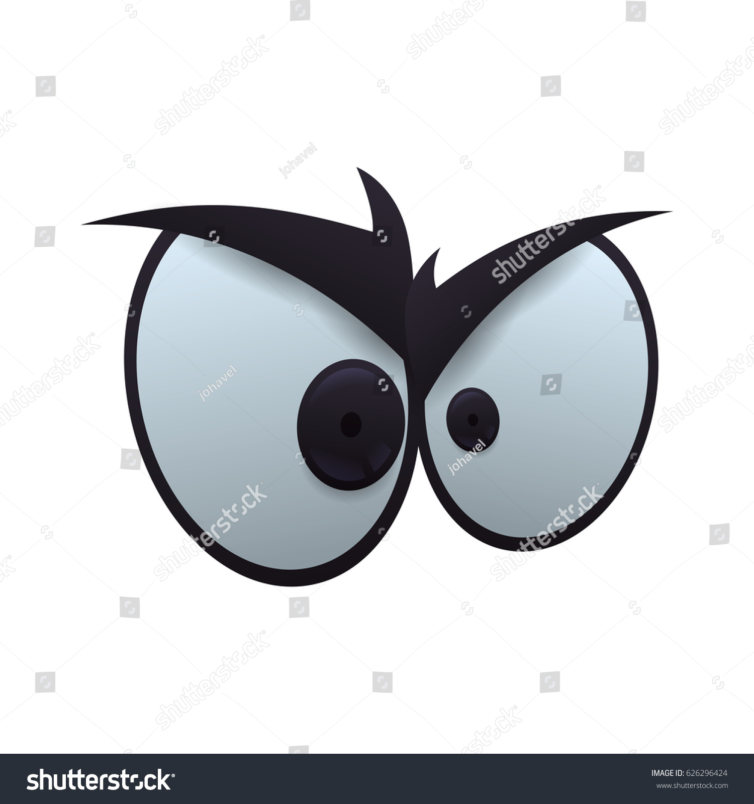 Cartoon Eyes Expression Stock Vector (Royalty Free) 626296424 ...