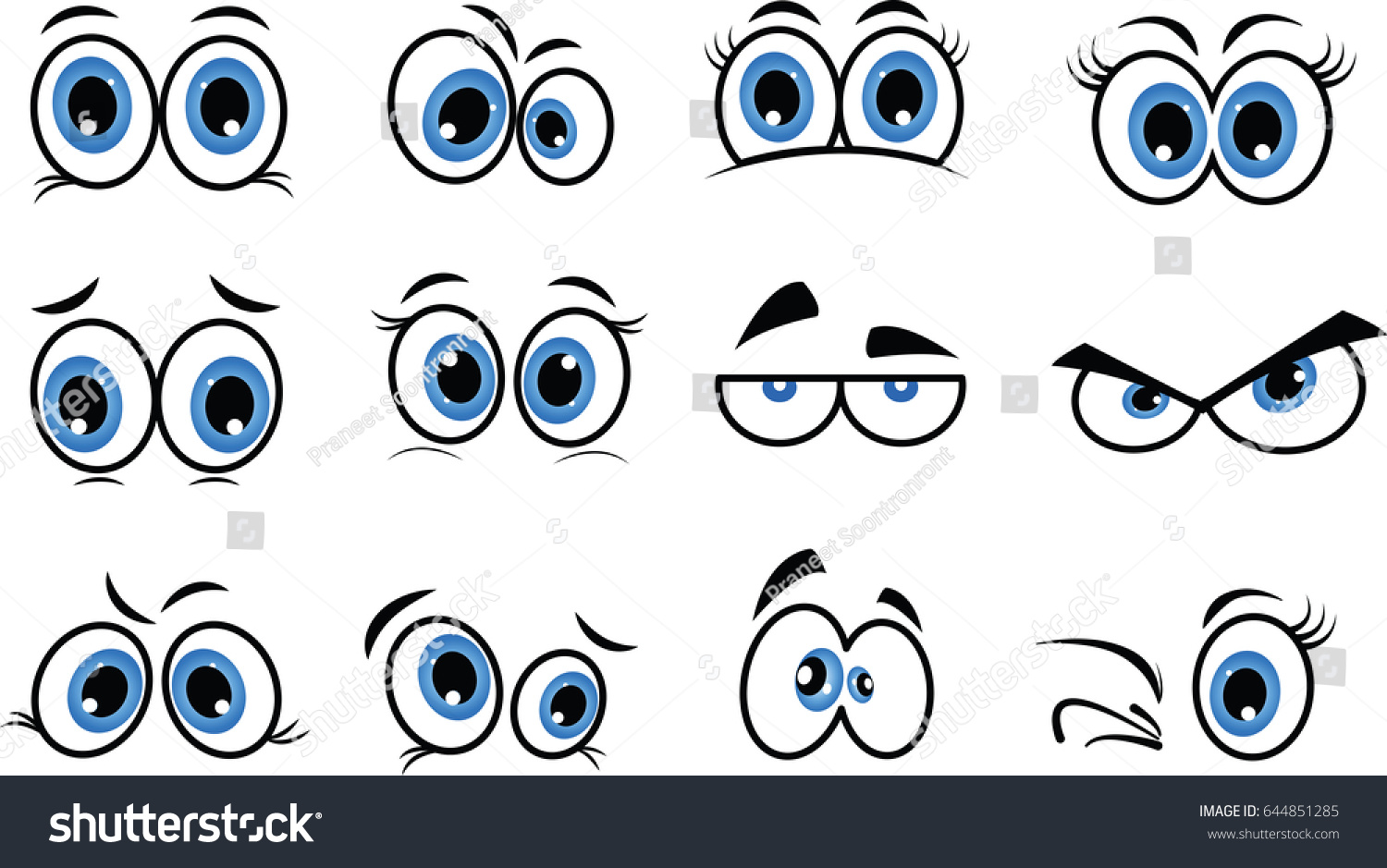 155,012 Cartoon eye set Images, Stock Photos & Vectors | Shutterstock