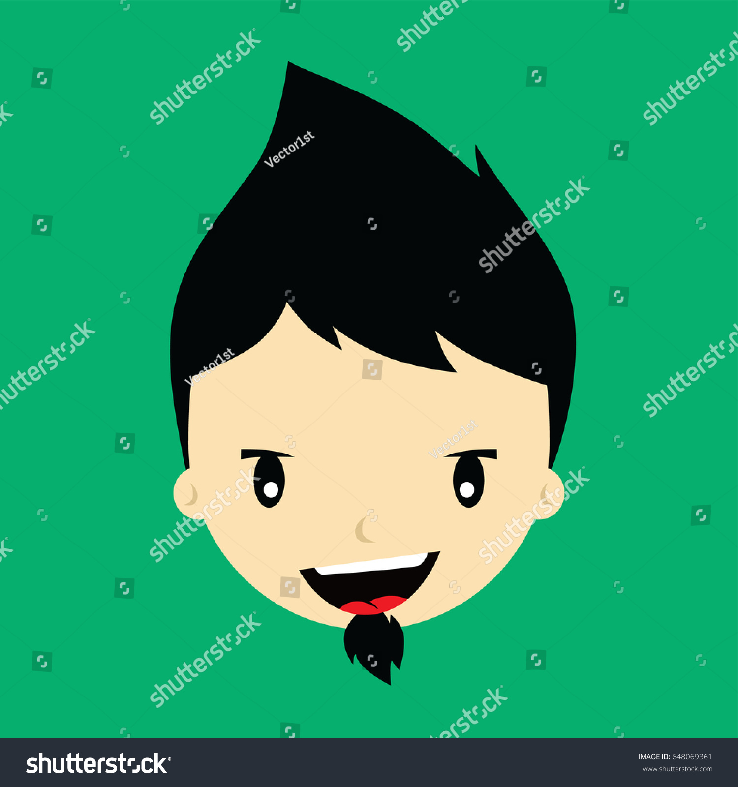 Cartoon Face Goatee Vector Art Stock Vector (Royalty Free) 648069361 ...
