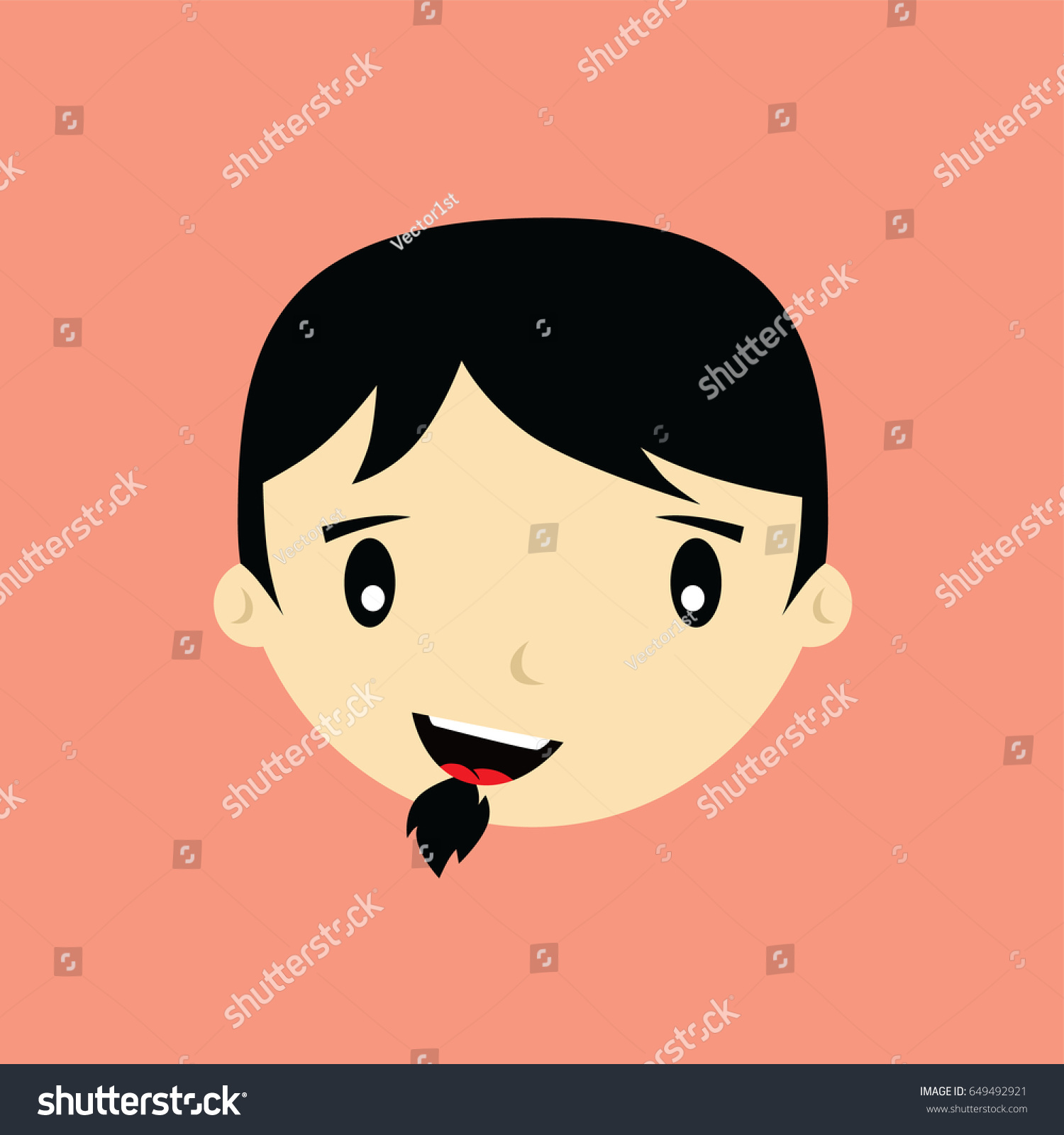 Cartoon Face Goatee Vector Art: เวกเตอร์สต็อก (ปลอดค่าลิขสิทธิ์ ...
