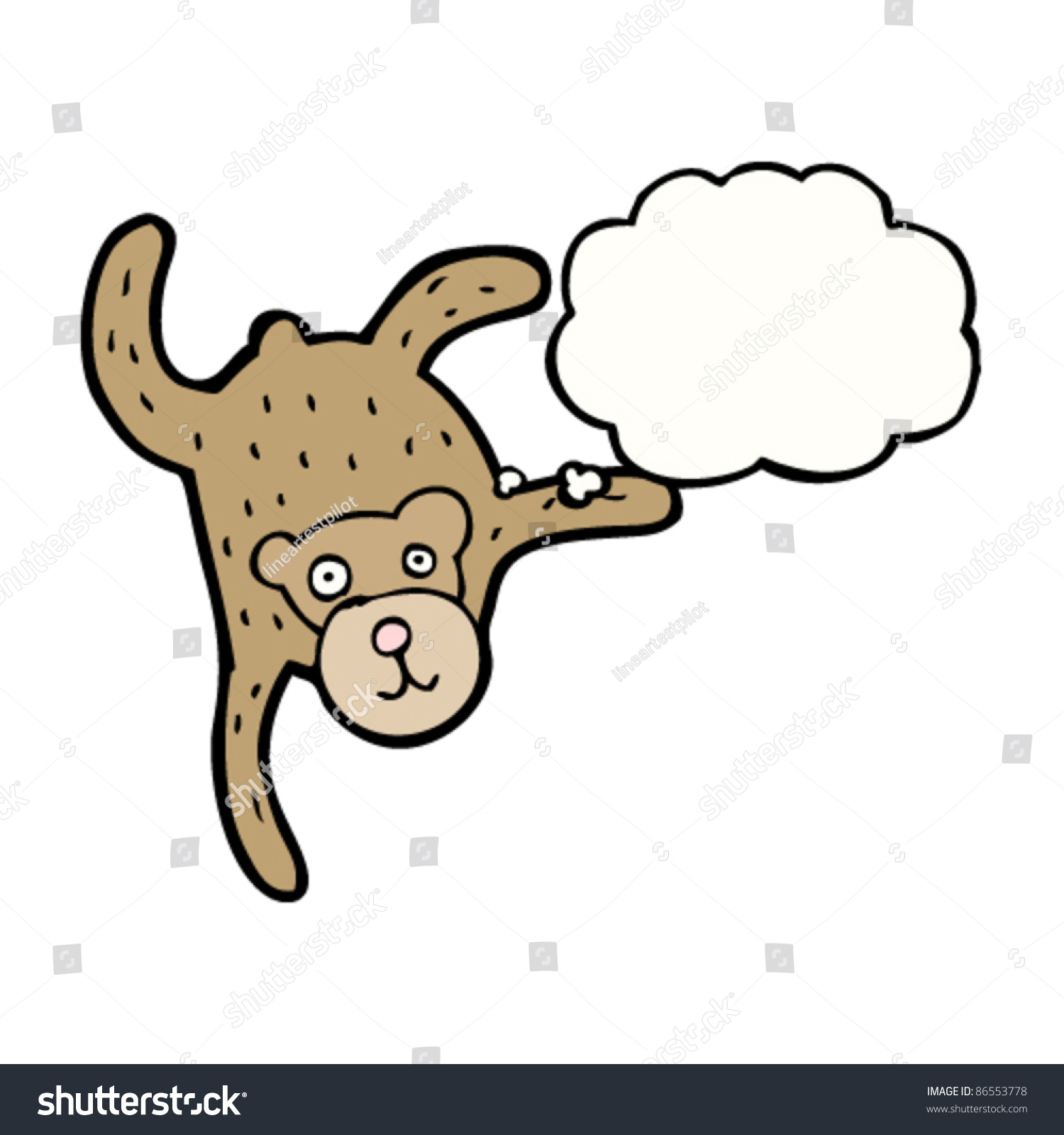 Cartoon Falling Ape Stock Vector (Royalty Free) 86553778
