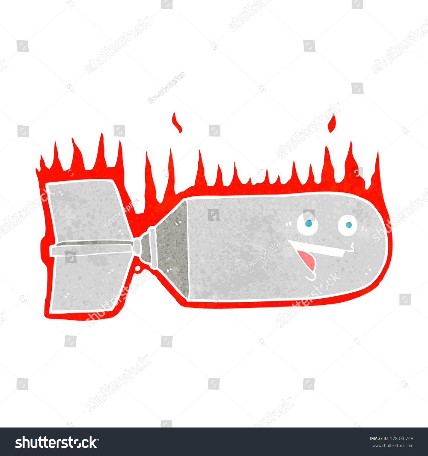 Cartoon Falling Bomb Stock Vector (Royalty Free) 178036748
