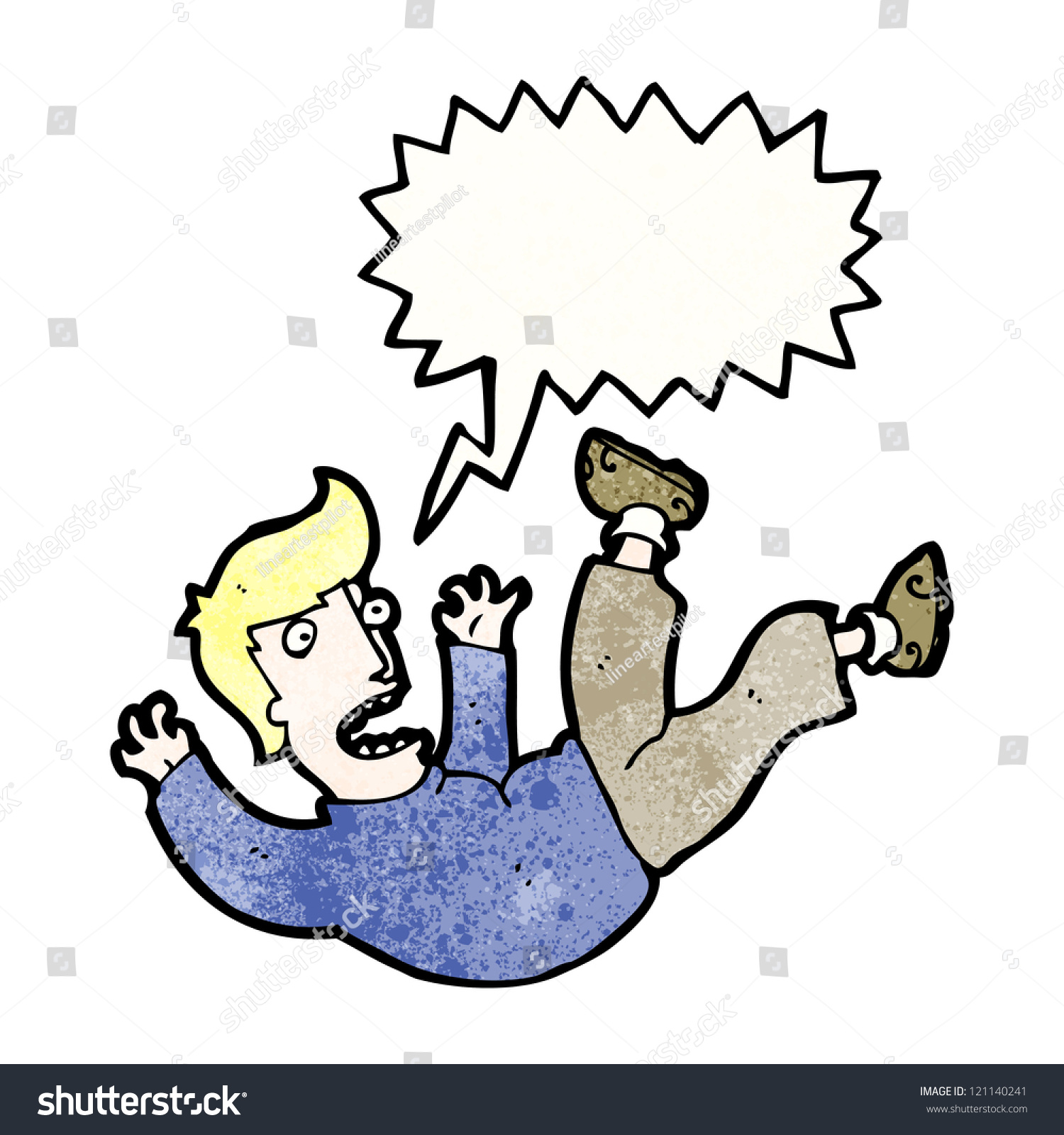 Cartoon Falling Man Stock Vector (Royalty Free) 121140241 | Shutterstock