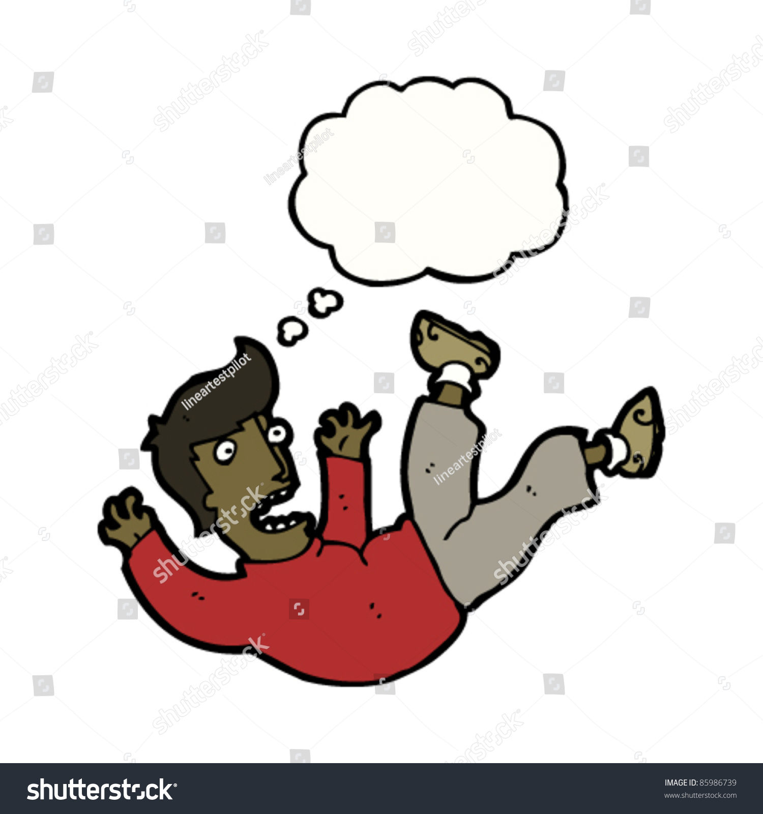 Cartoon Falling Man Stock Vector (Royalty Free) 85986739 | Shutterstock