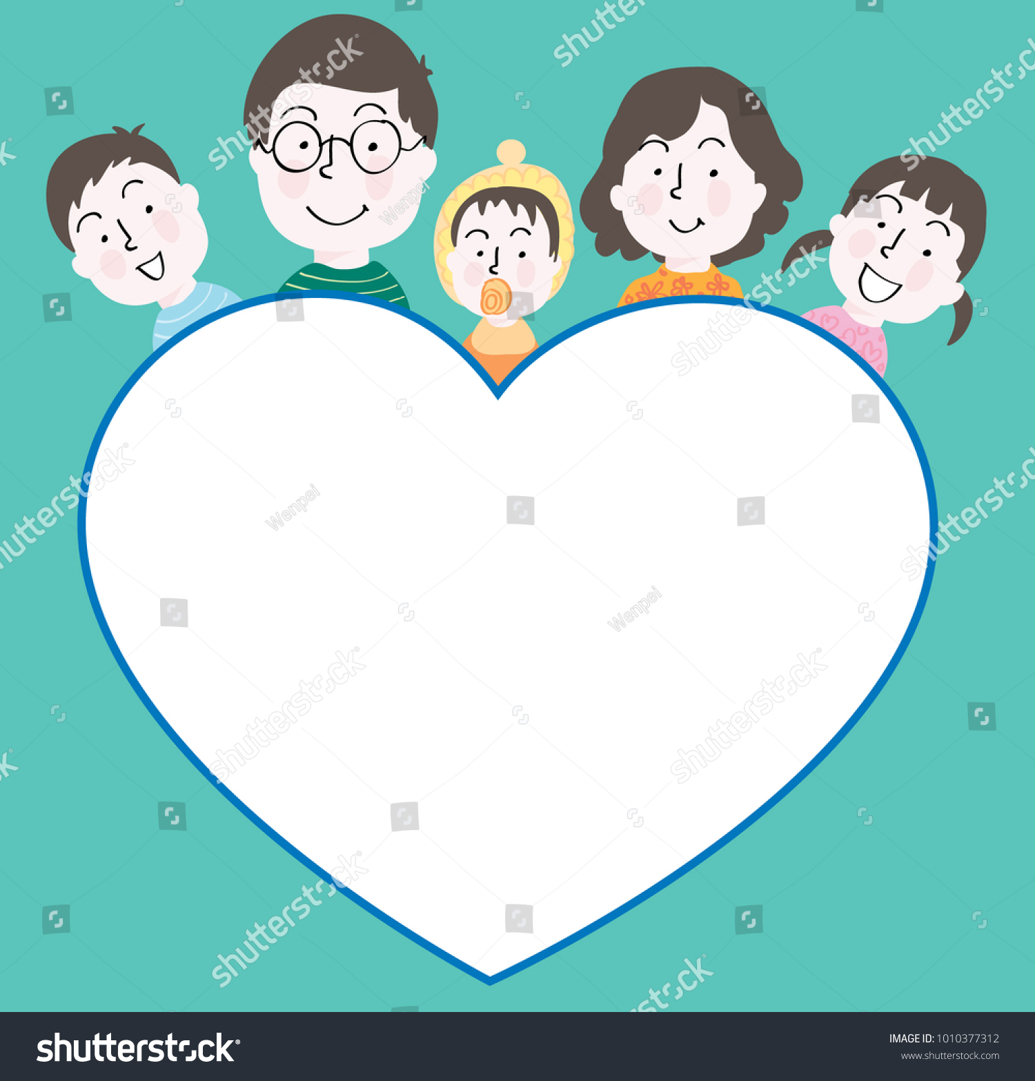 Cartoon Family Vector Stock Vector (Royalty Free) 1010377312 | Shutterstock