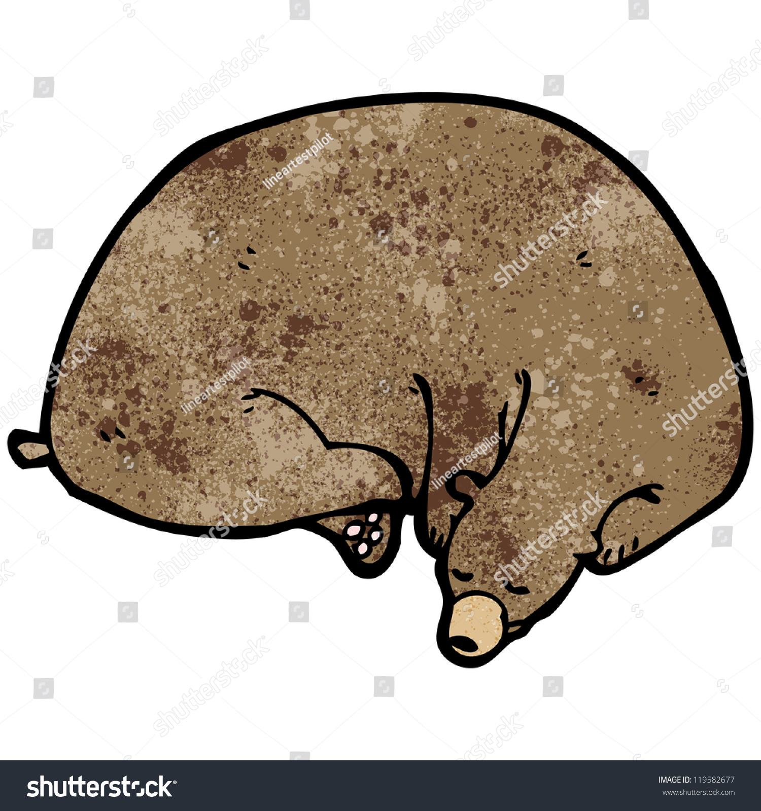 Cartoon Fat Bear Stock Vector (Royalty Free) 119582677 | Shutterstock