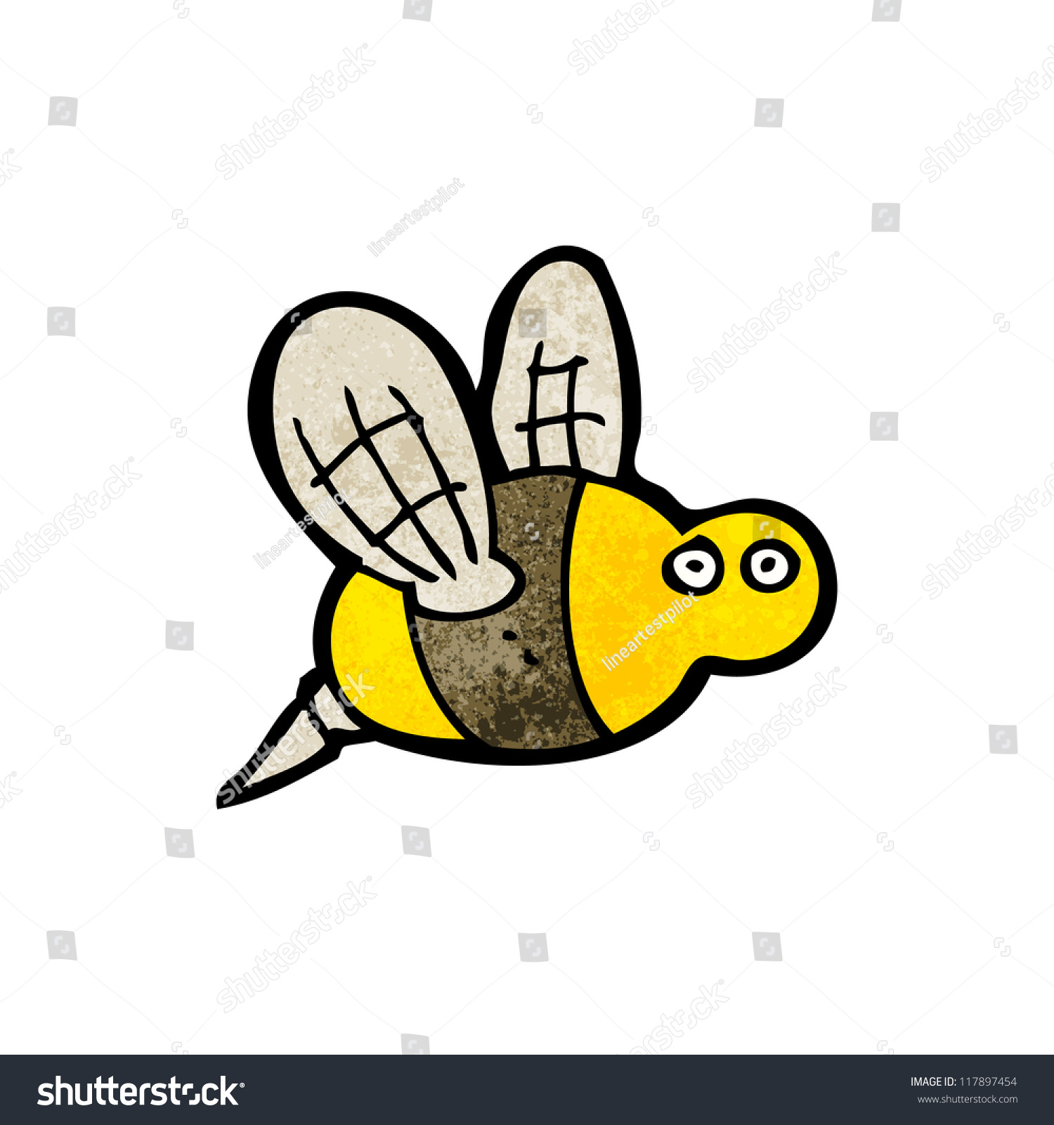 Cartoon Fat Bee Stock Vector (Royalty Free) 117897454