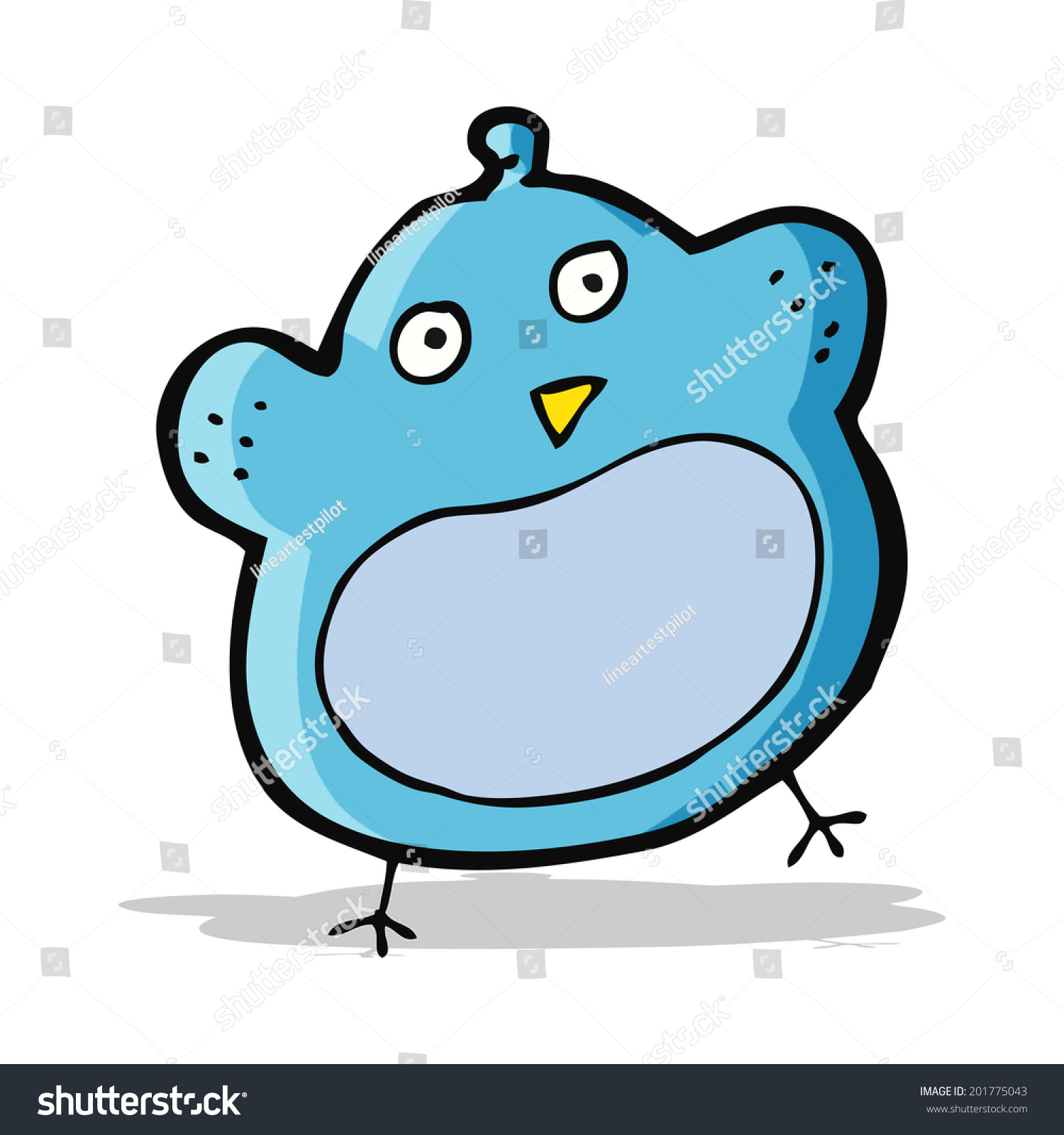 Cartoon Fat Bird Stock Vector (Royalty Free) 201775043 | Shutterstock