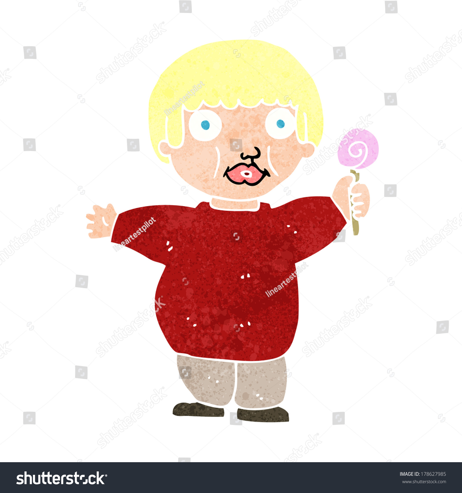 Cartoon Fat Child Stock Vector (Royalty Free) 178627985 | Shutterstock