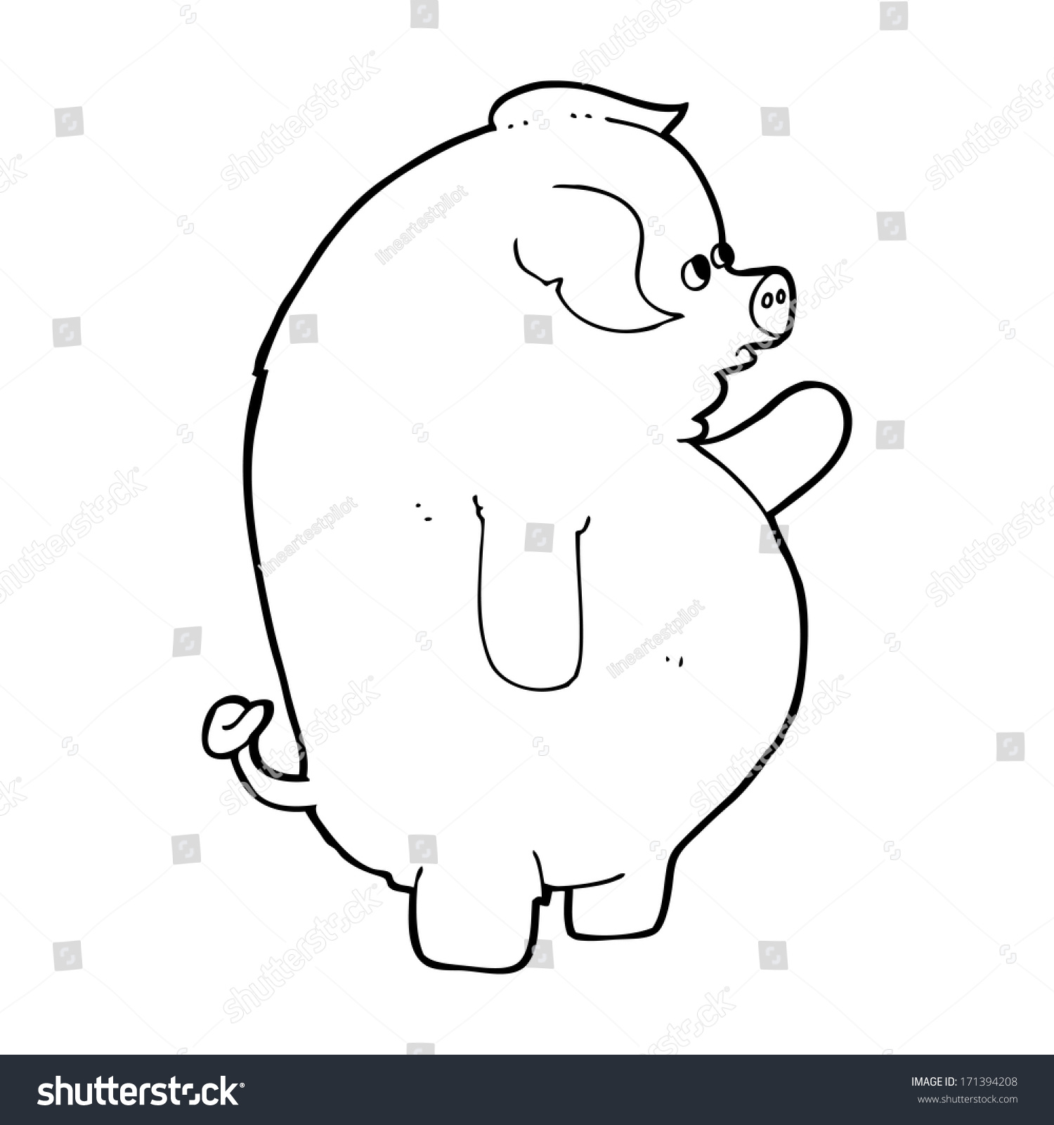 Cartoon Fat Pit Stock Vector (Royalty Free) 171394208 | Shutterstock