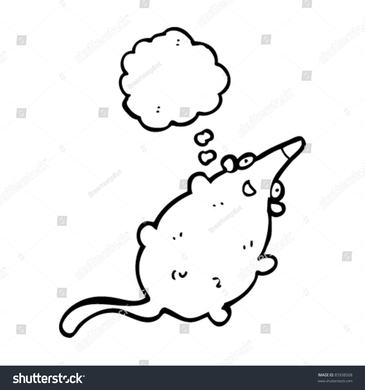 Cartoon Fat Rat Stock Vector (Royalty Free) 85938508