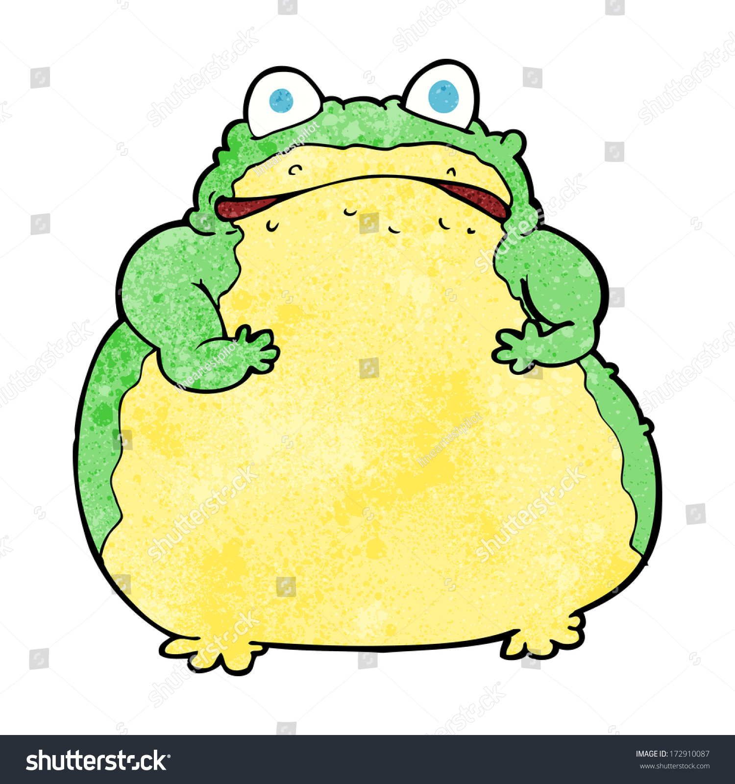 Cartoon Fat Toad Stock Vector (Royalty Free) 172910087 | Shutterstock